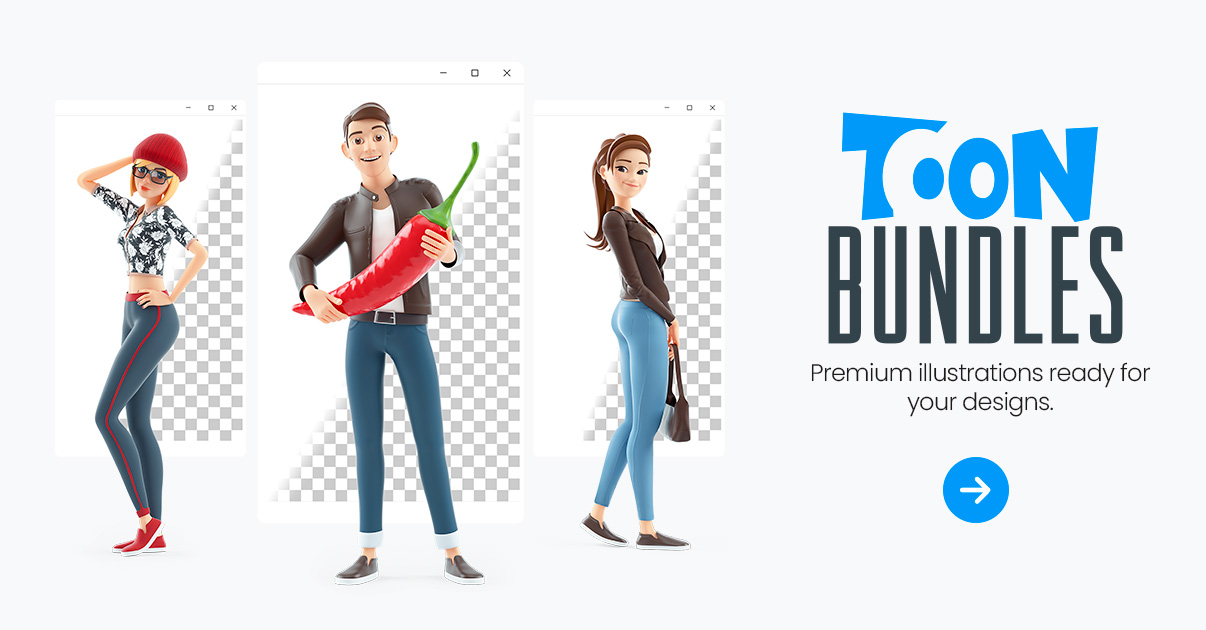 ToonBundles | High-Quality 3D Illustration Packs